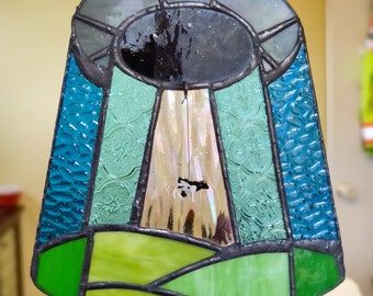 Red Ufo Alien Abduction Cow Desk Lamp Sci Fi Spaceship Outerspace Space ...