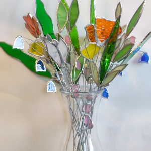 Stained Glass Stems/sprigs Bouquet - Etsy