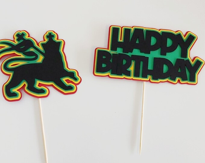 Acrylic Jamaica Country Theme Cake Topper Decoration Country Map Island ...