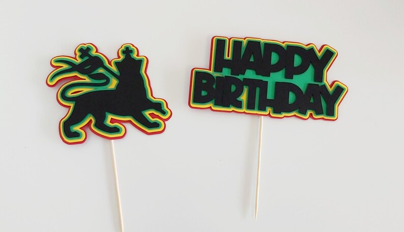 Rasta Cake Decoration Jamaican Cake Topper Jamaica Party Reggae ...