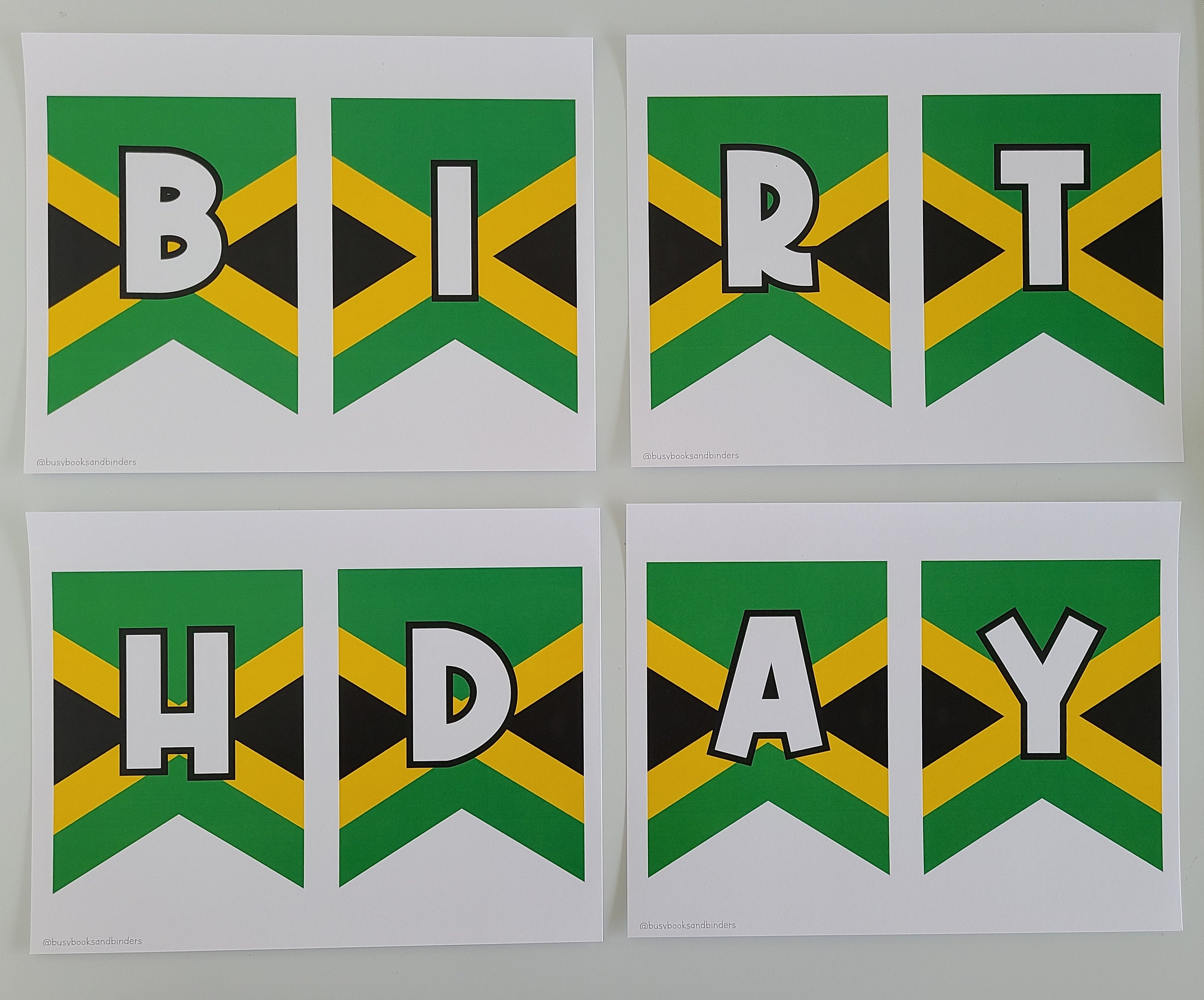 PRINTABLE Birthday Banner | Jamaica | Happy Birthday | Party Decor ...