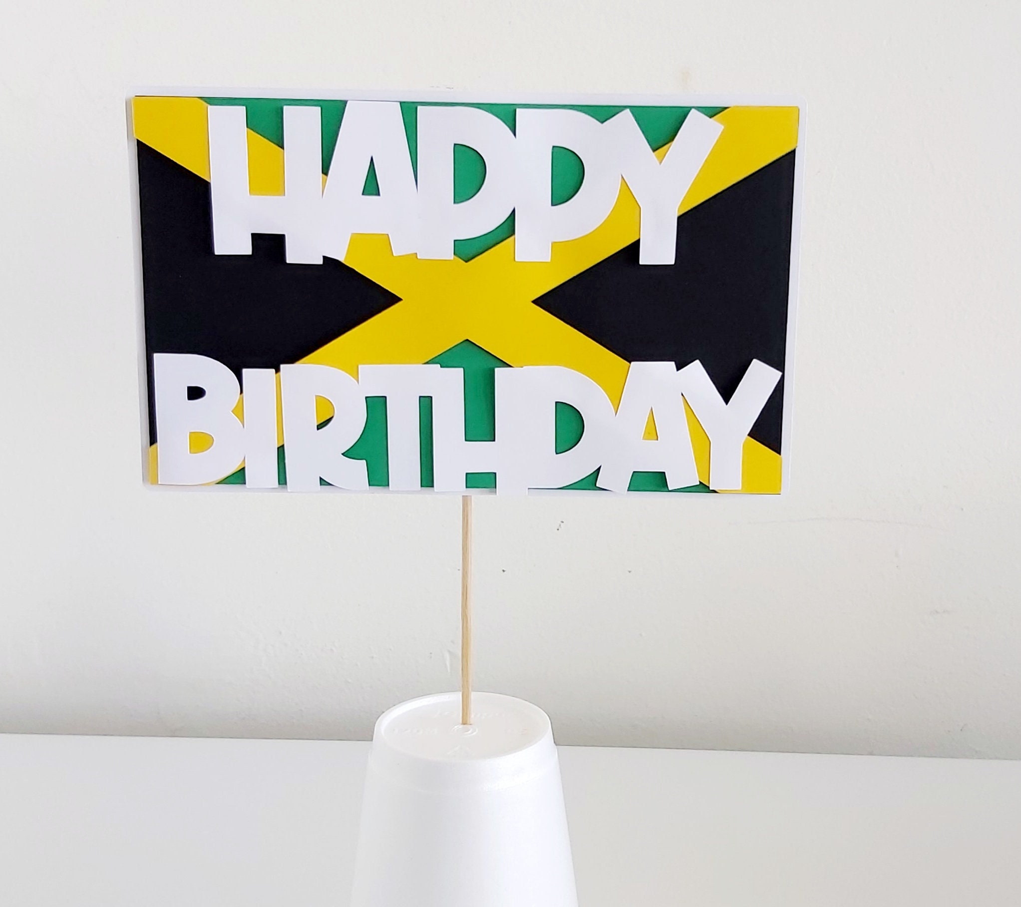 Jamaican Birthday Cake Topper Island Jamaican Birthday Caribbean Irie ...