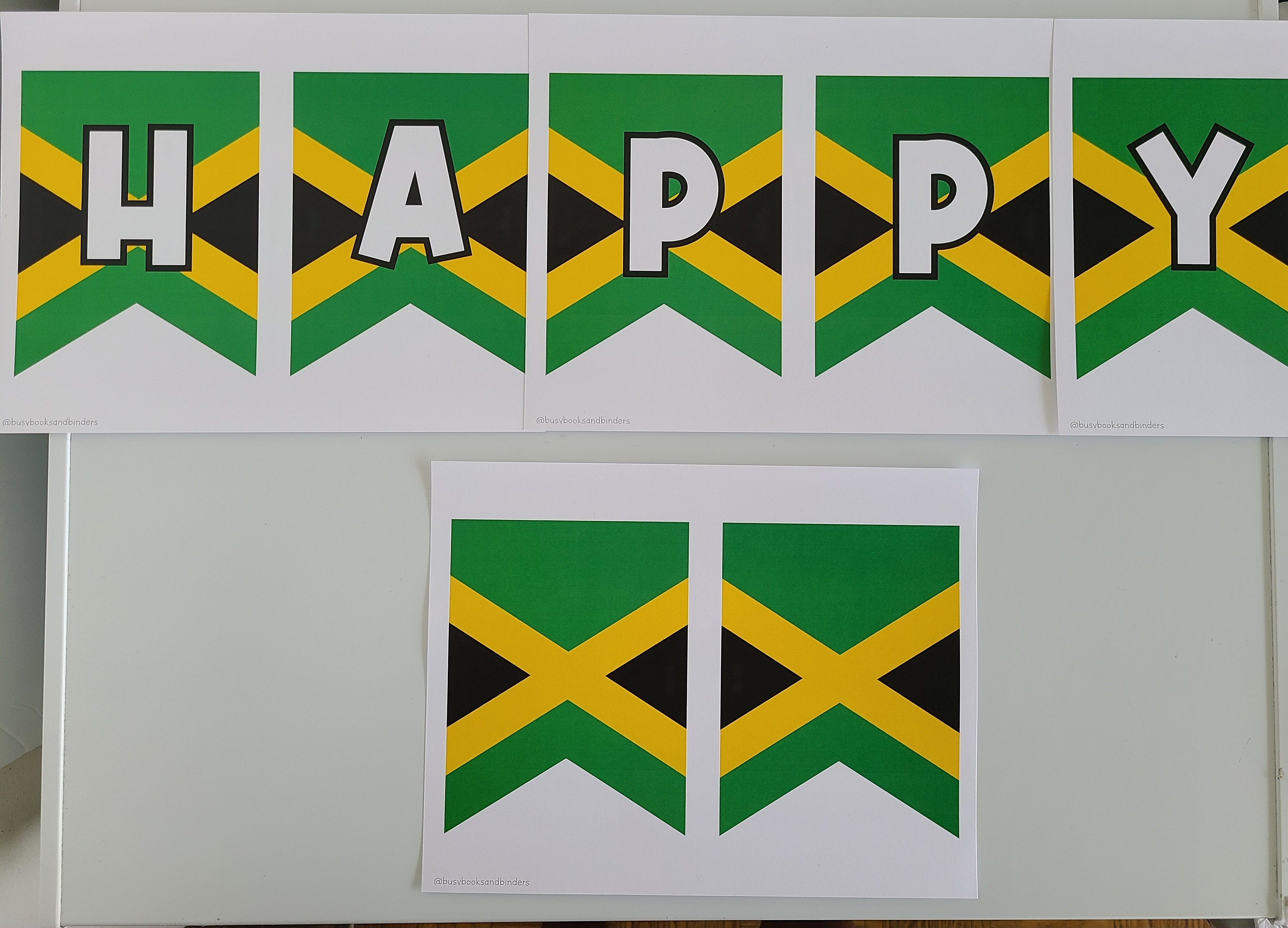 PRINTABLE Birthday Banner Jamaica Happy Birthday Party Decor Jamaican ...