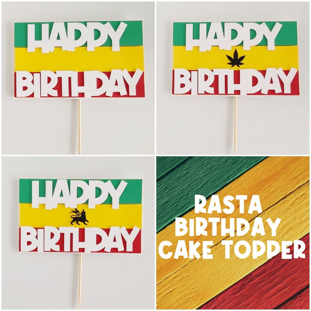 Rasta Cake Decoration Jamaican Cake Topper Jamaica Party Reggae