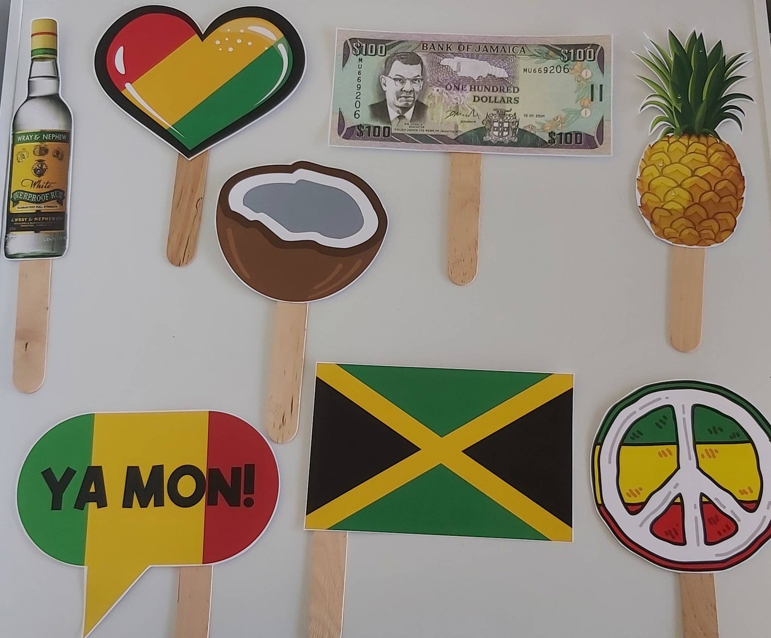Printable Photo Props | Jamaican Party | Reggae Party | Printable Prop ...