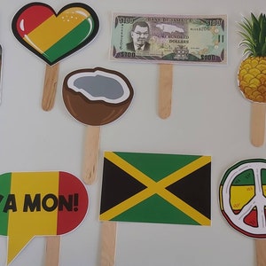 Printable Photo Props | Jamaican Party | Reggae Party | Printable Prop ...