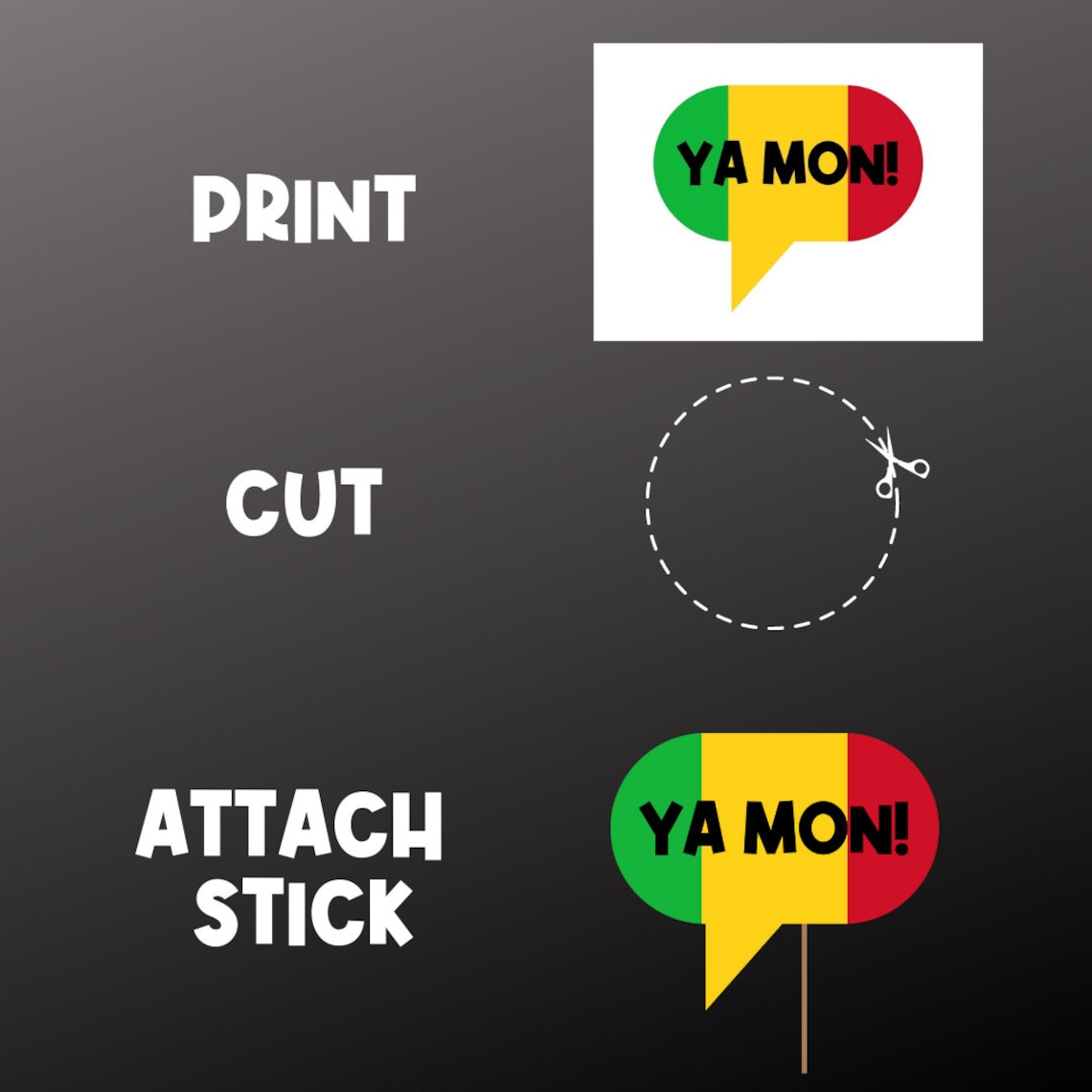 Printable Photo Props | Jamaican Party | Reggae Party | Printable Prop ...