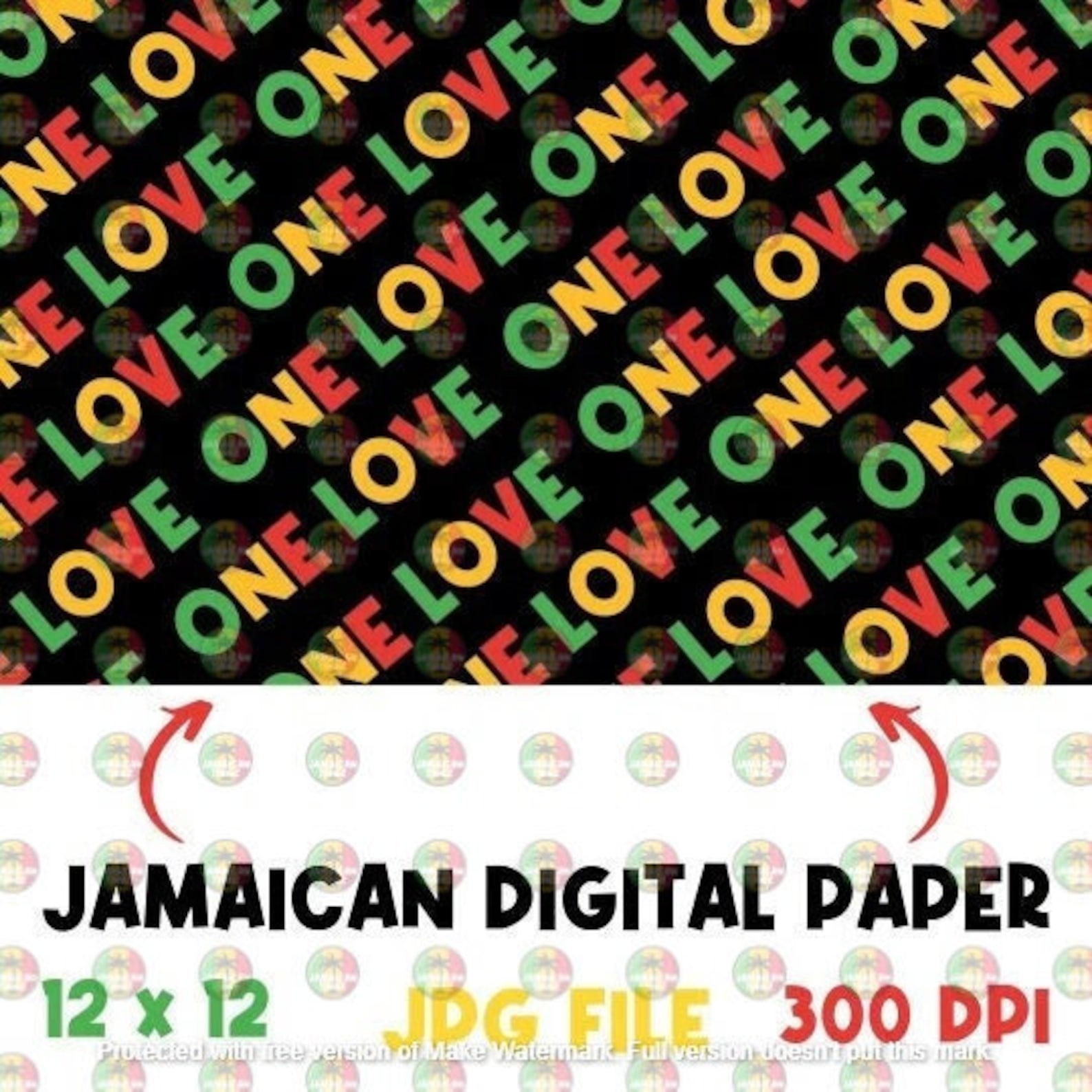 Jamaican Digital Paper | Scrapbook Paper | Digital Wallpaper | Card ...