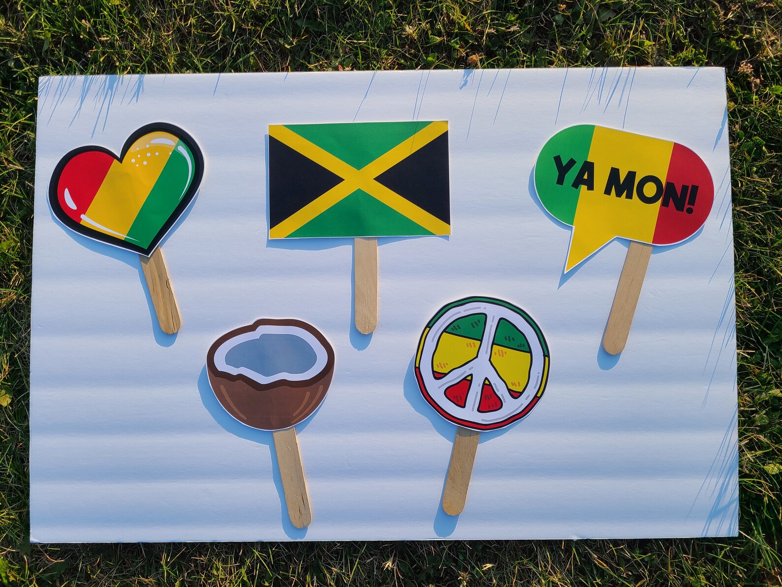 Printable Photo Props | Jamaican Party | Reggae Party | Printable Prop ...