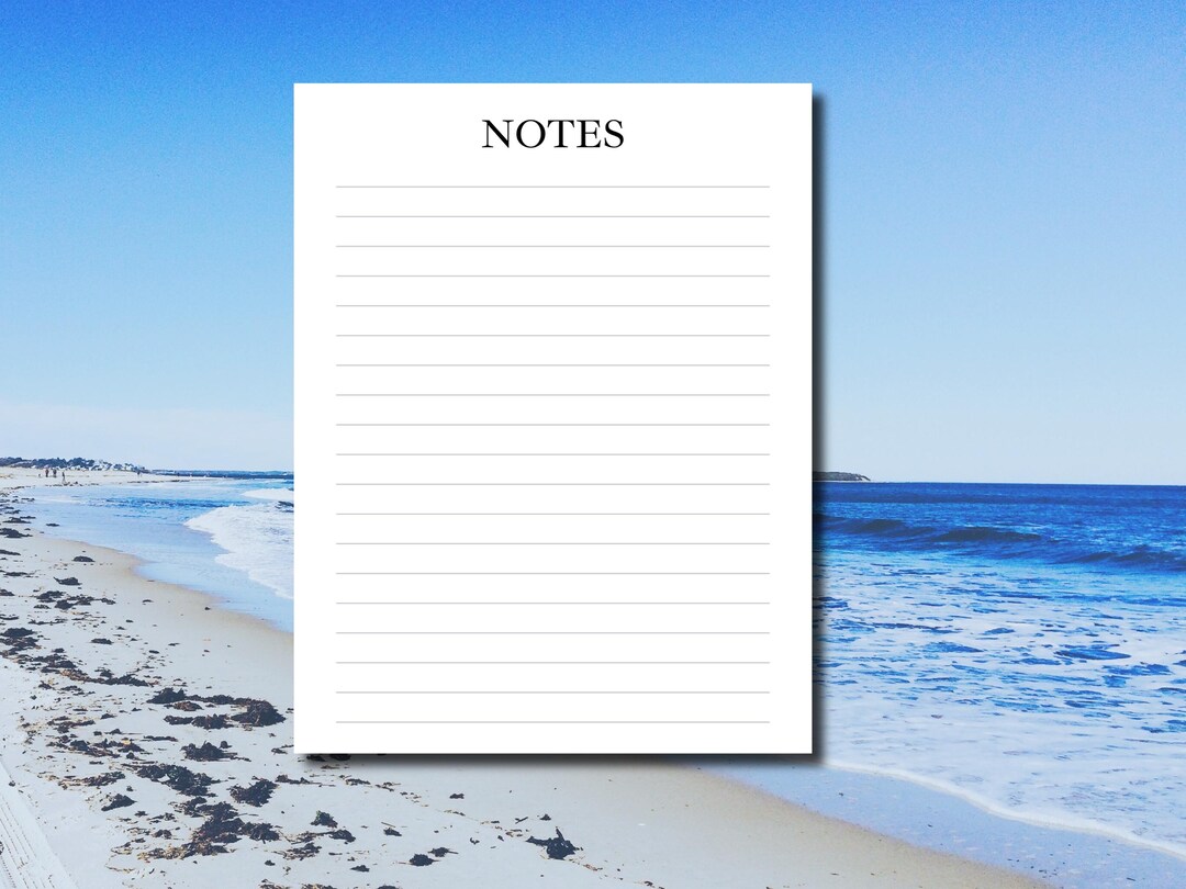 Blank Notes List, Planner, Tasks, Checklist, Tracker, Printable, PDF ...