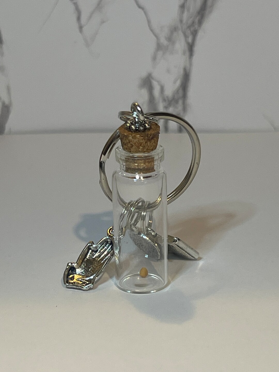 Mustard Seed Key Ring, Mustard Seed Faith, Bible Charm, Praying Hands ...