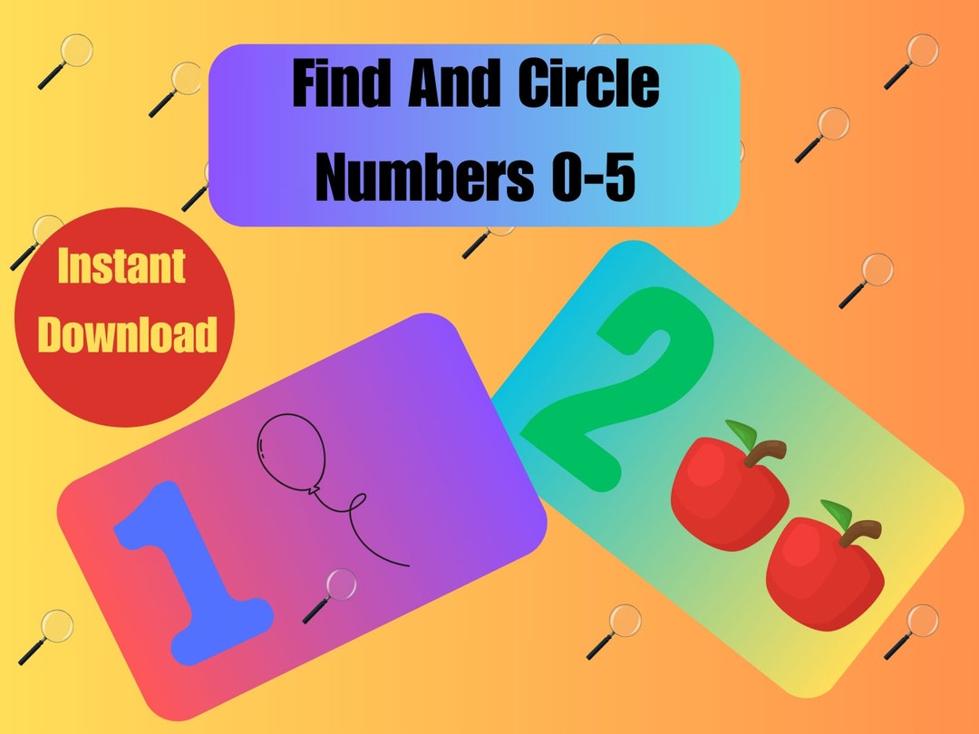 Printable Number Findings Set Instant Download Numbers Finding Numbers ...
