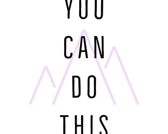 You Can Do This Poster - Etsy