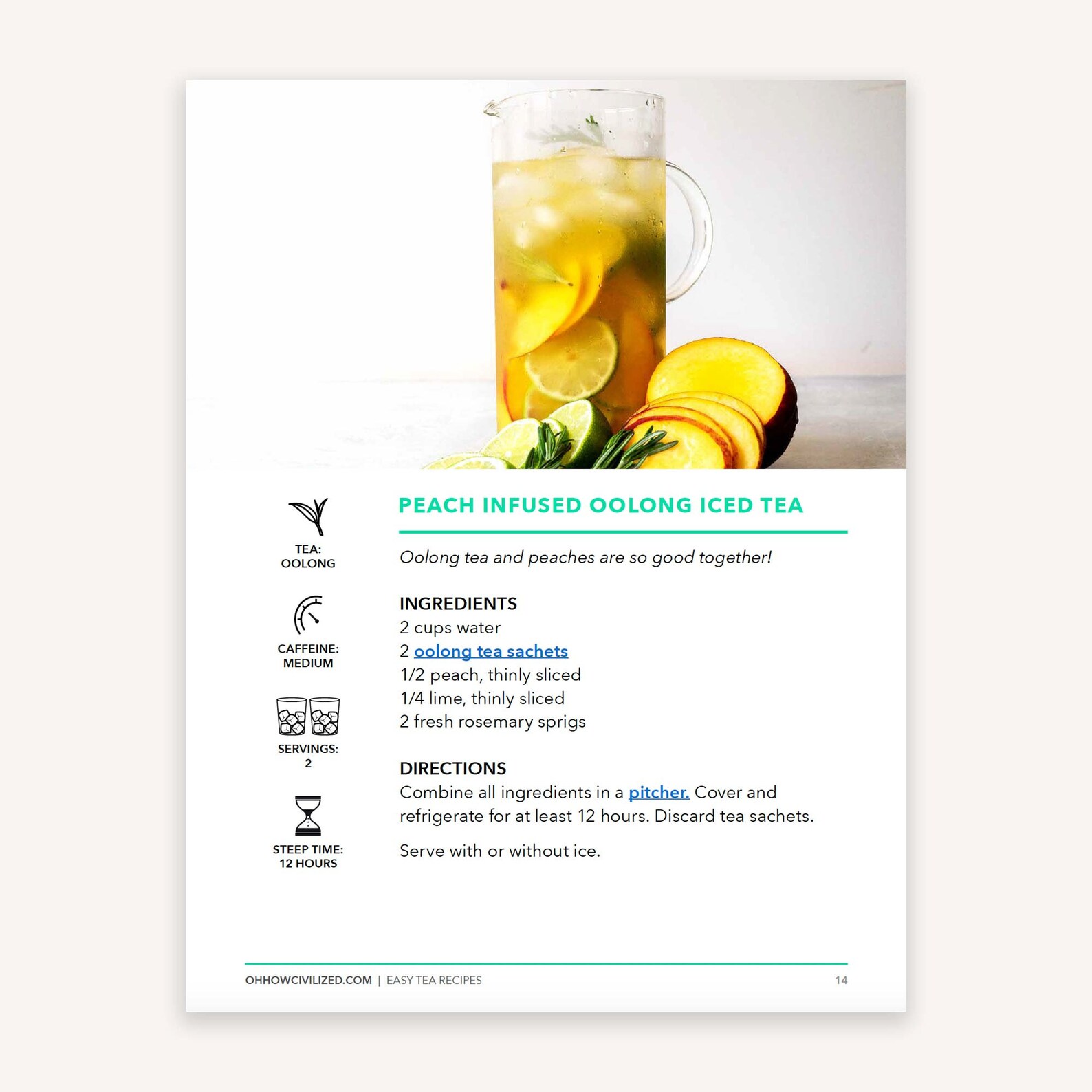 Easy Tea Recipes Ebook Instant Download Digital File PDF - Etsy