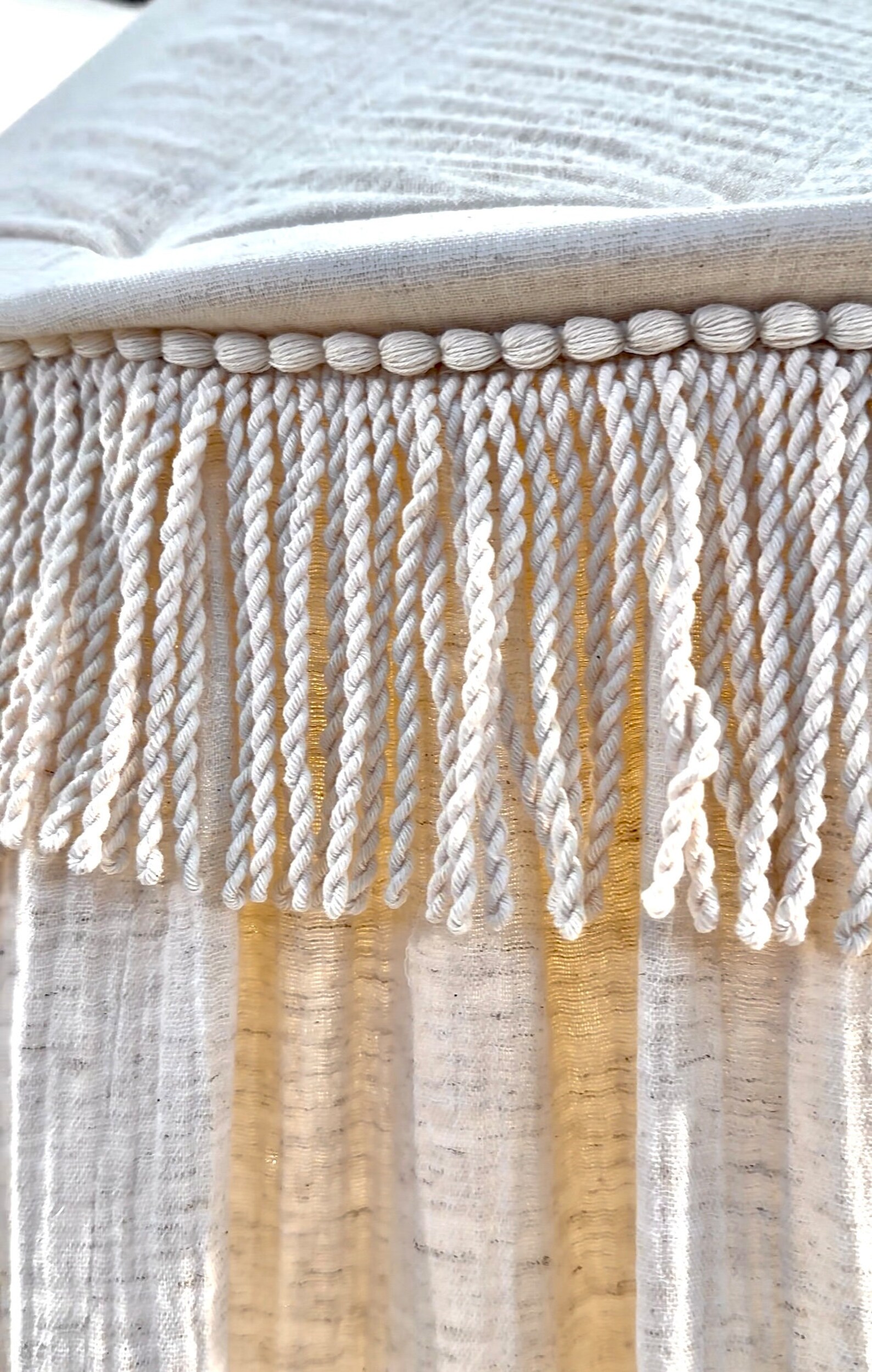 NEW Canopy Maxi Boho Twist Natural Cotton Linen Hanging Canopy Reading ...