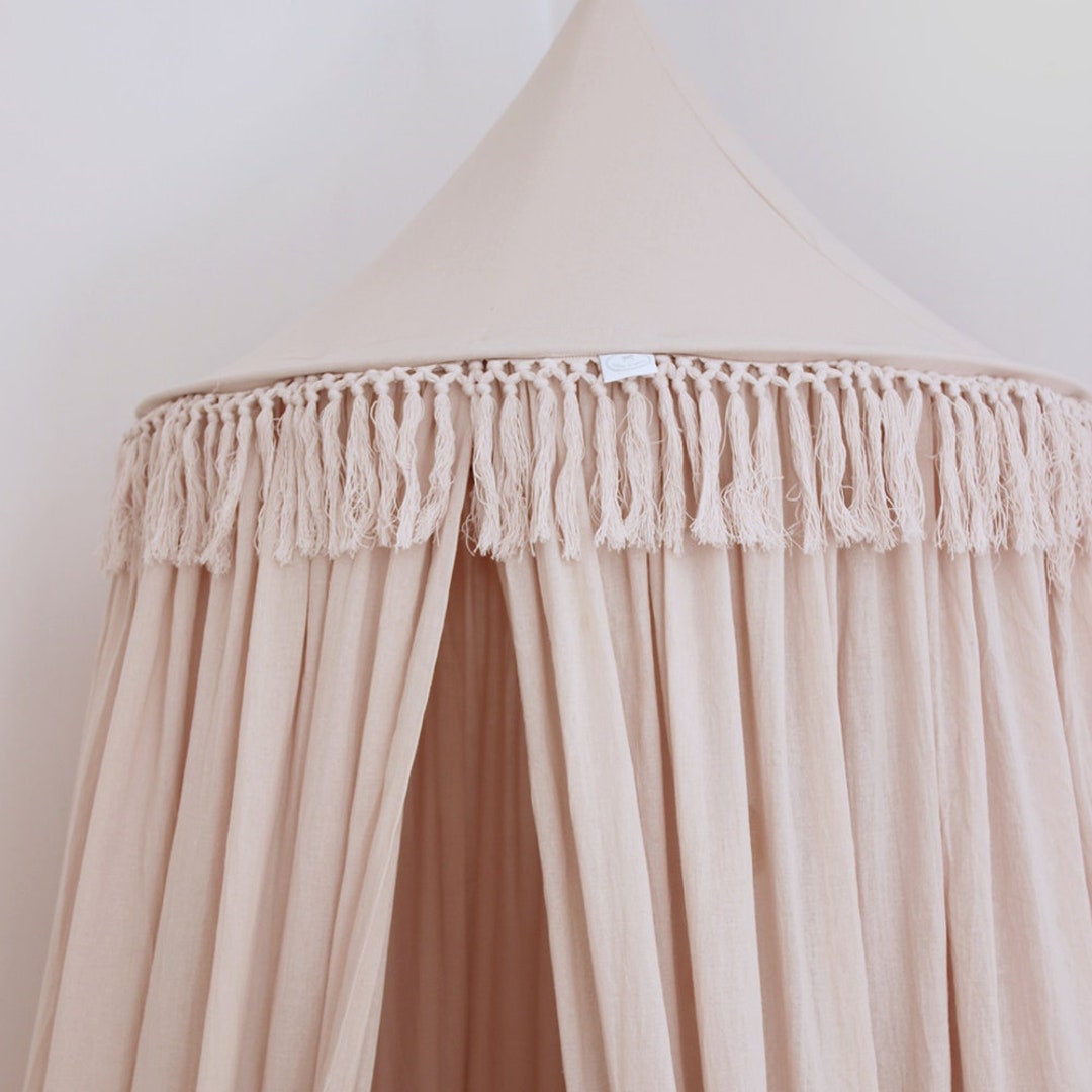 Boho Canopy Fi 70 Fringe Maxi Powder Pink| Hanging Canopy | Reading ...