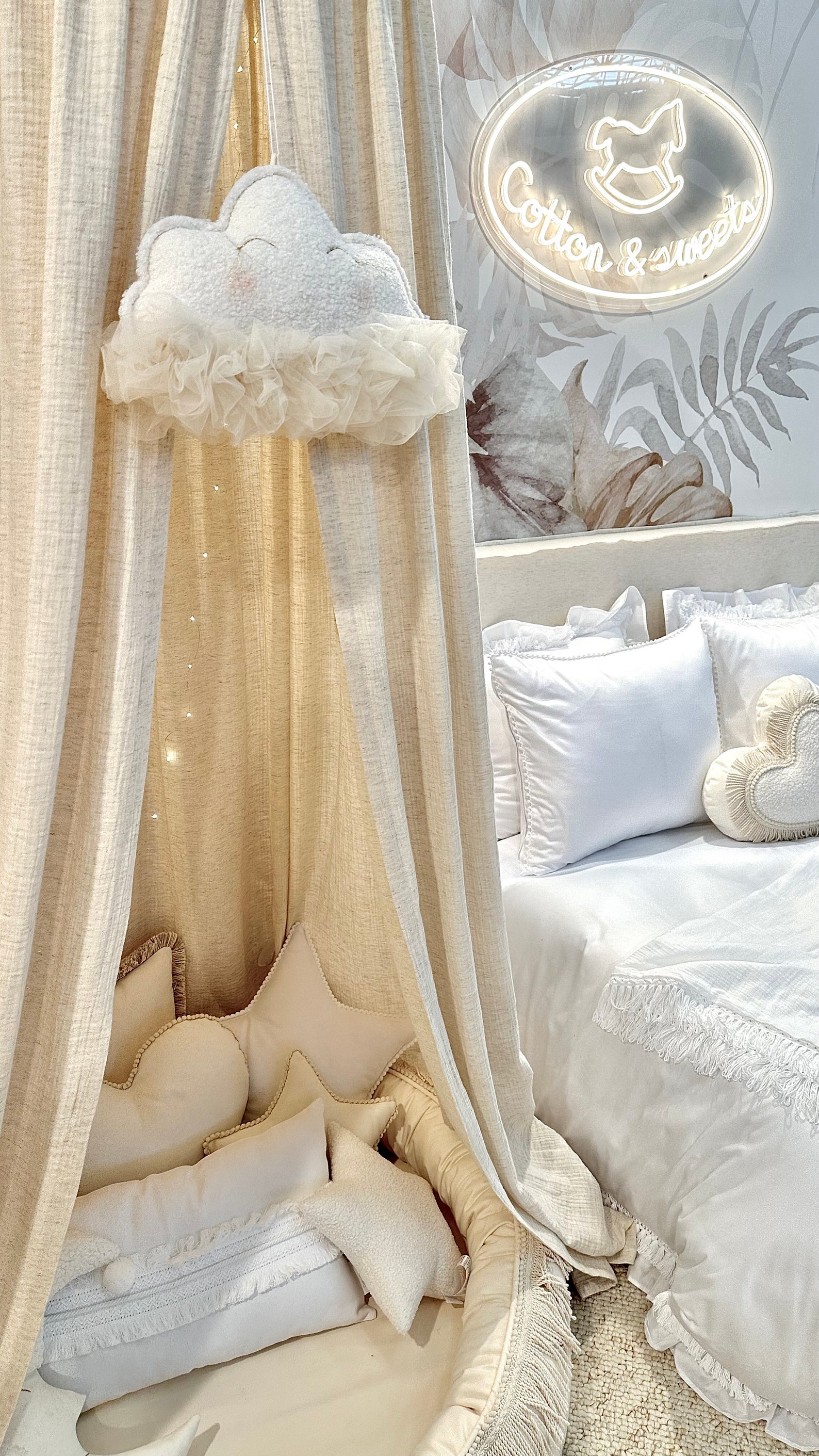 NEW Canopy Maxi Boho Twist Natural Cotton Linen Hanging Canopy Reading ...