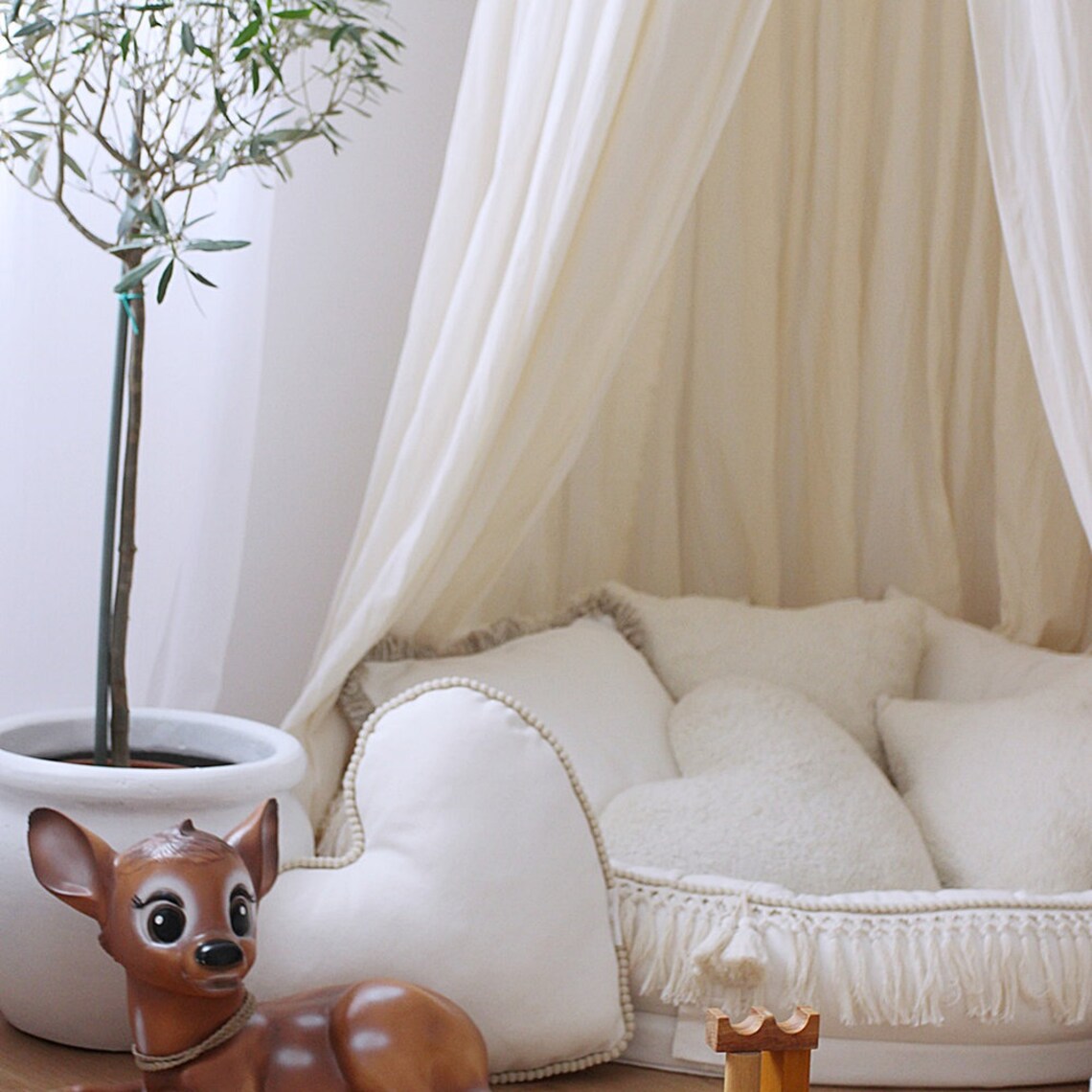 Boho Canopy Fi 70 Fringe Maxi Vanilla Ecru Hanging Canopy - Etsy