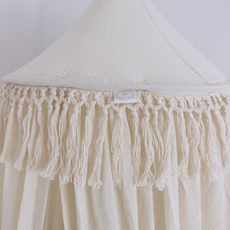 Boho Crib Canopy Cotton Bed Canopy Corner Canopy Vanilla - Etsy