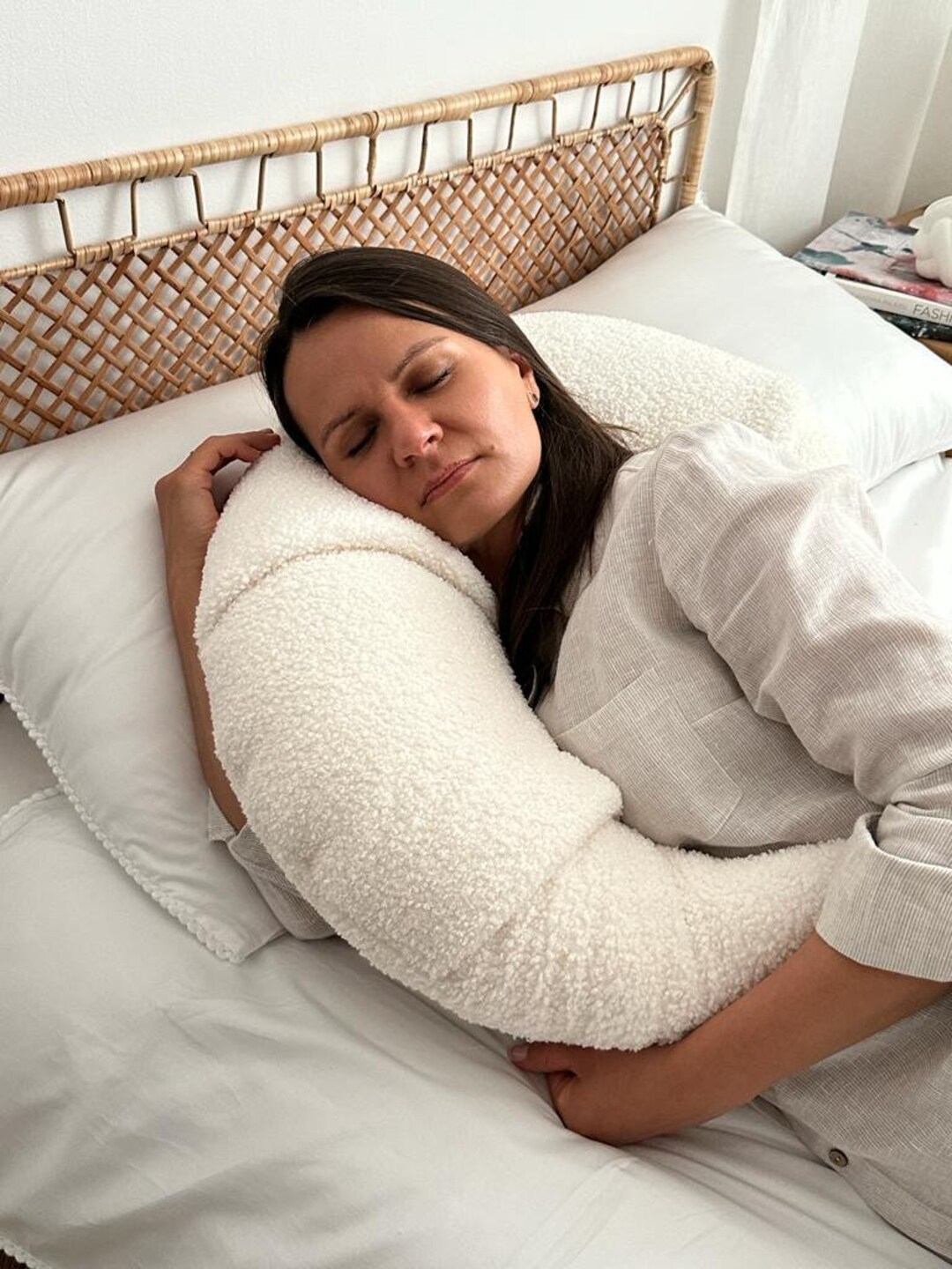 Croissant Harry Pillow Teddy Bucle Croissant Pillow Croissant ...