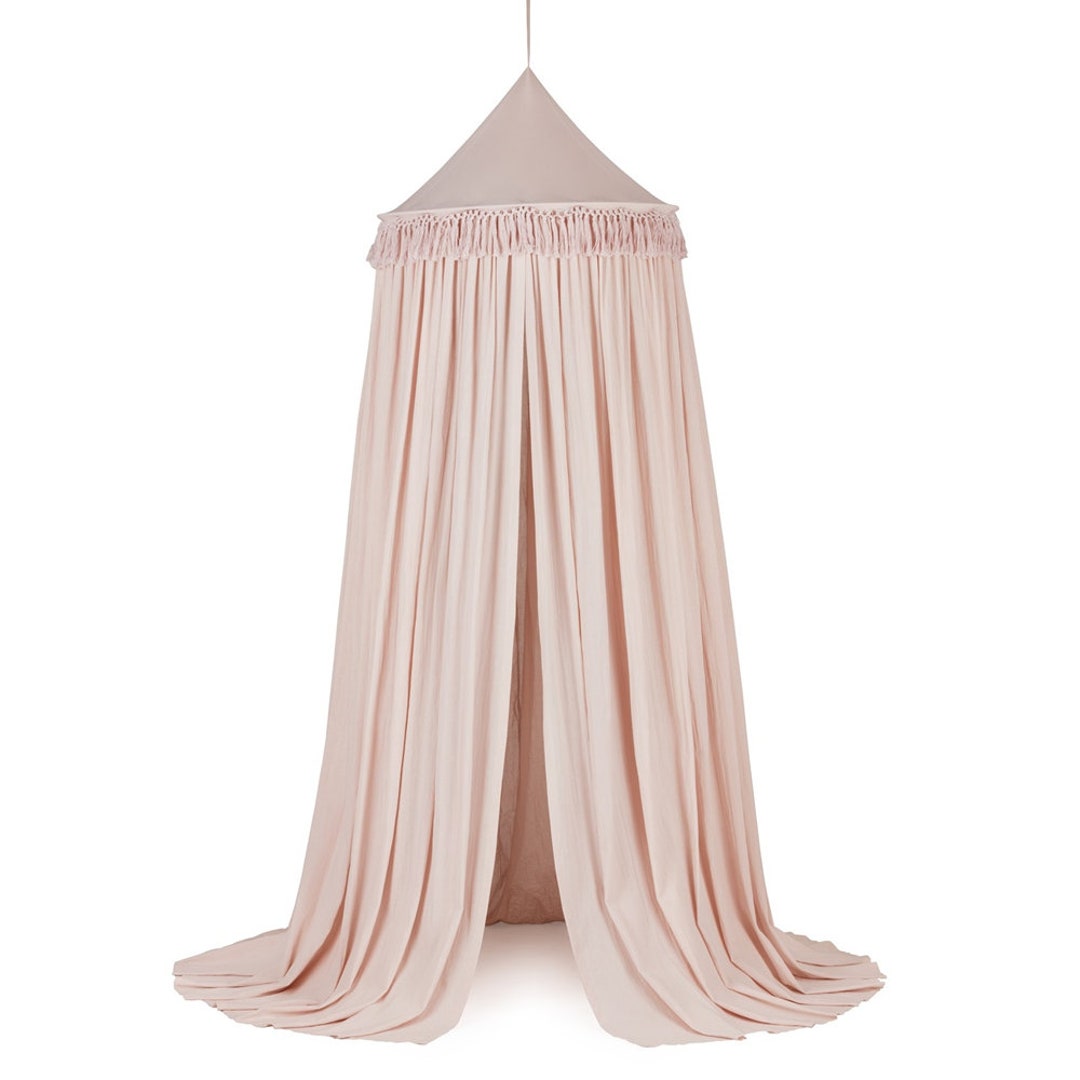 Boho Canopy Fi 70 Fringe Maxi Powder Pink Hanging Canopy Reading Nook ...