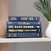 Book Stack of Navy Blue White Beige Decorative Books Hardcover Books ...