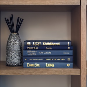 Collection of Navy Blue Coffee Table Books Gold Foil - Hardcover Books ...