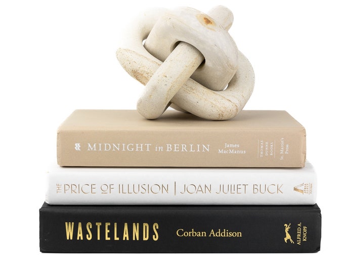 White Beige Black Coffee Table Book Stacks Home Decor Books Office ...