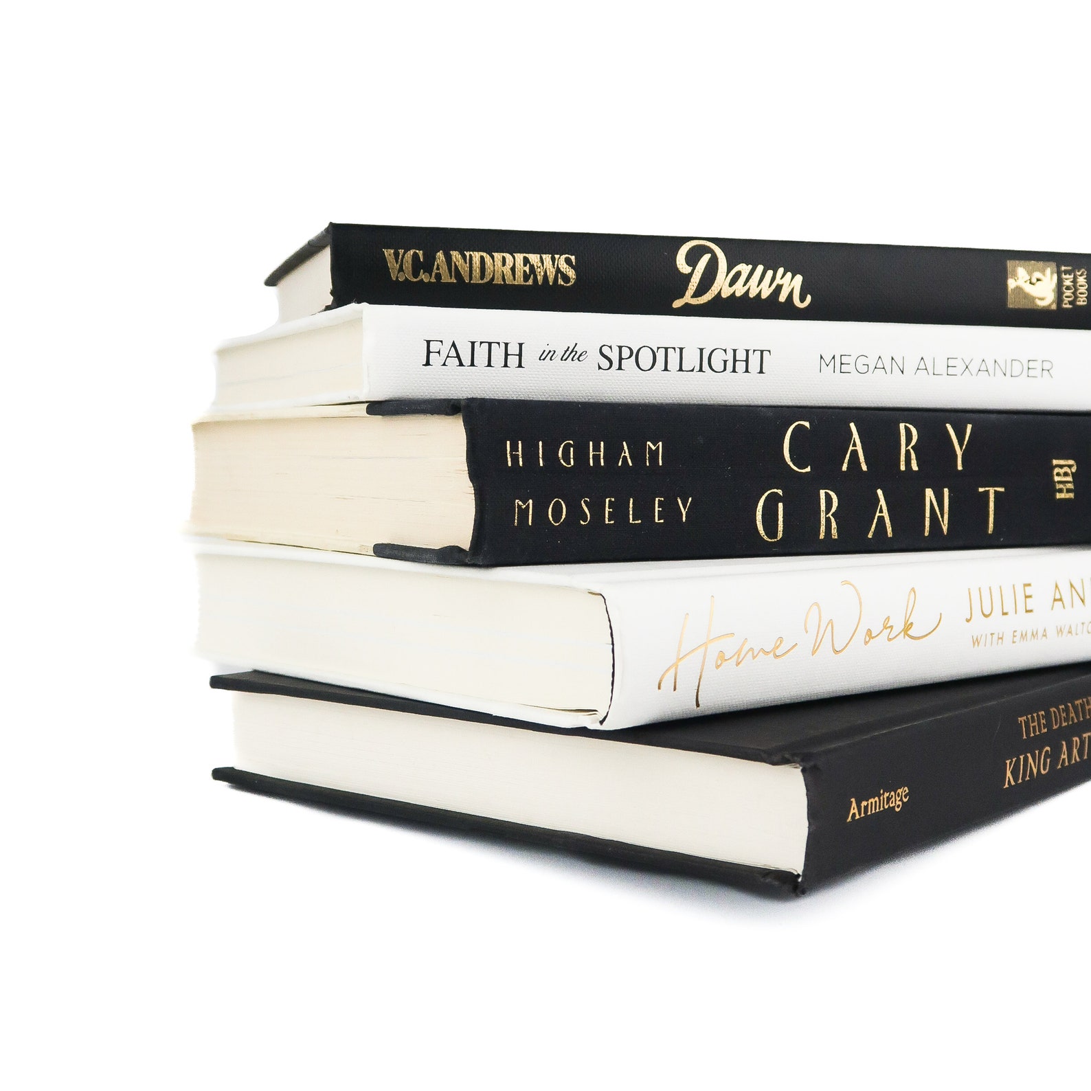 Book Set of Black White Decorative Books Modern Home Decor Books ...