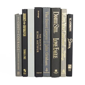 Book Stack of Black Gray Decorative Books Modern Home Decor Books ...