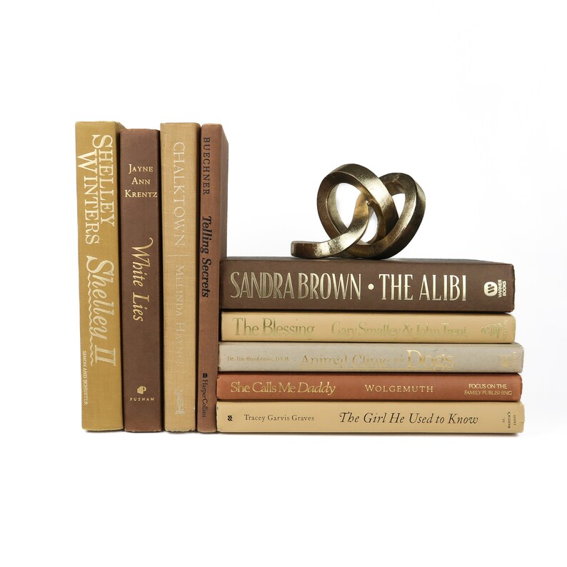 Dark Neutrals Decorative Book Stacks - Home Decor Books - Book Bundles ...
