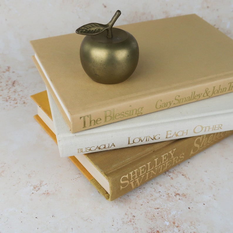 Book Set of Tan Ivory Beige Decorative Book Stacks - Home Decor Books ...