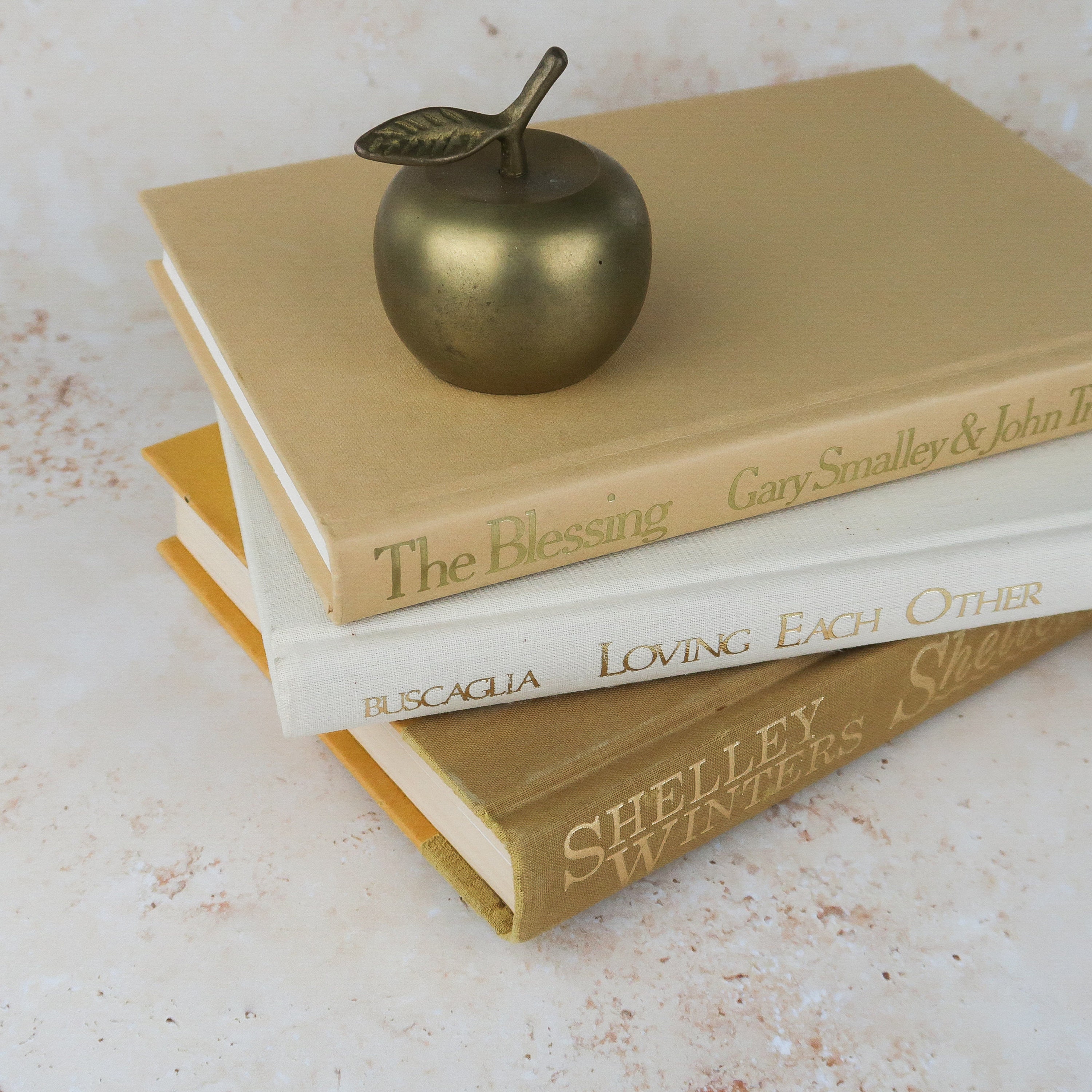 Book Set of Tan Ivory Beige Decorative Book Stacks - Home Decor Books ...