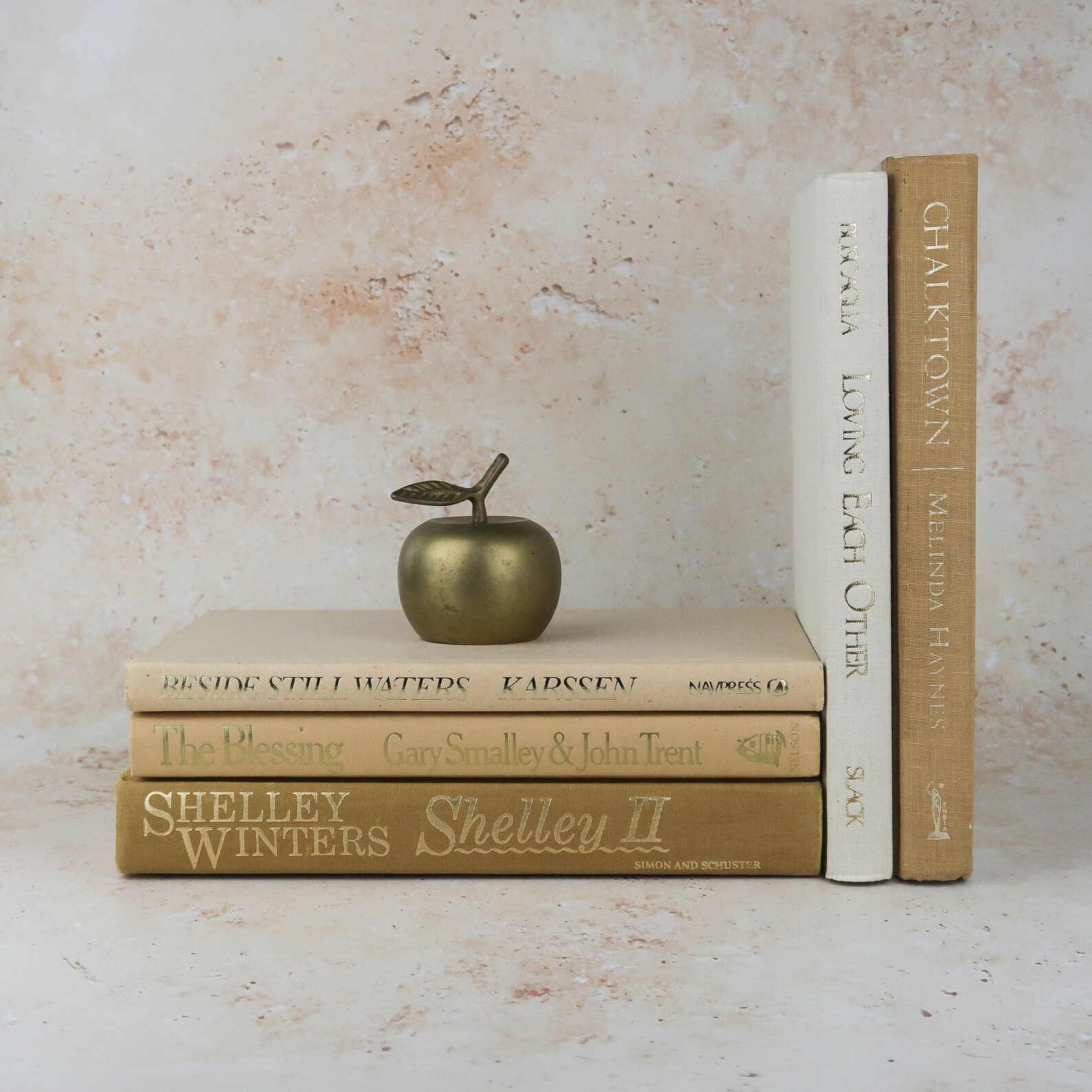 Book Set of Tan Ivory Beige Decorative Book Stacks - Home Decor Books ...