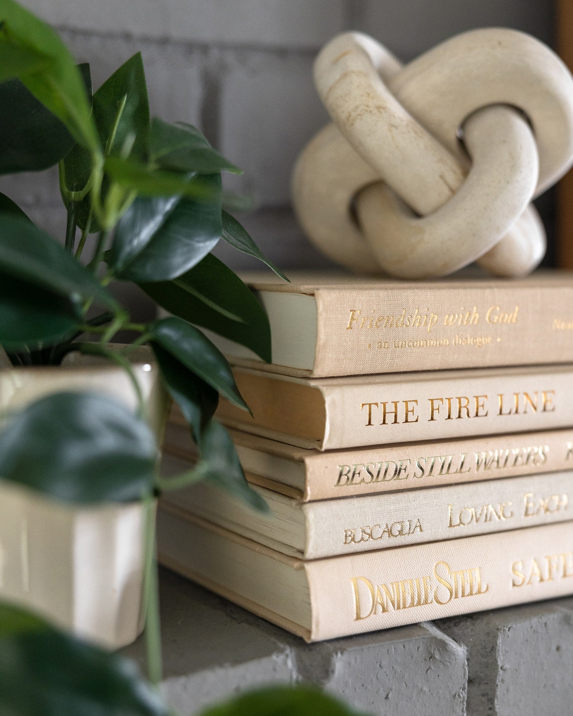Light Neutrals Beige Ivory Cream Home Decor Books - Modern Decorative ...