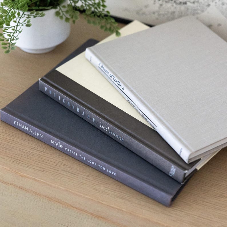 Large Coffee Table Book Set Grey Hues Hardcover Decorative Books Tom ...