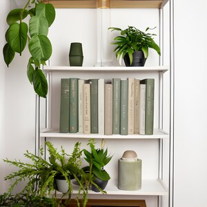 Sage Green Cream Decorative Book Stack Cottagecore Home Decor Books ...