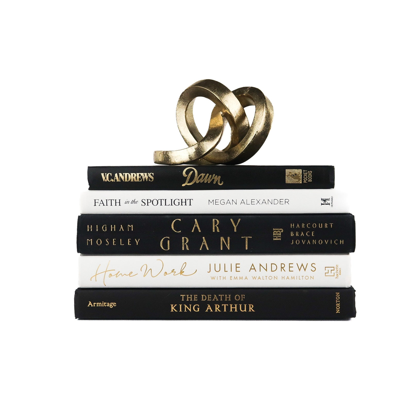 Book Set of Black White Decorative Books Modern Home Decor Books ...
