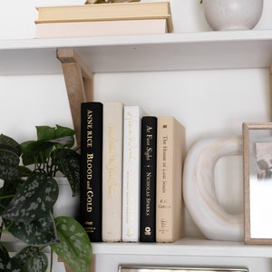 Bundle of Beige Black White Coffee Table Book Stacks Home Decor Book ...