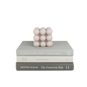 Hardcover Light Dark Gray Home Decor Books With Silver Lettering - Book ...