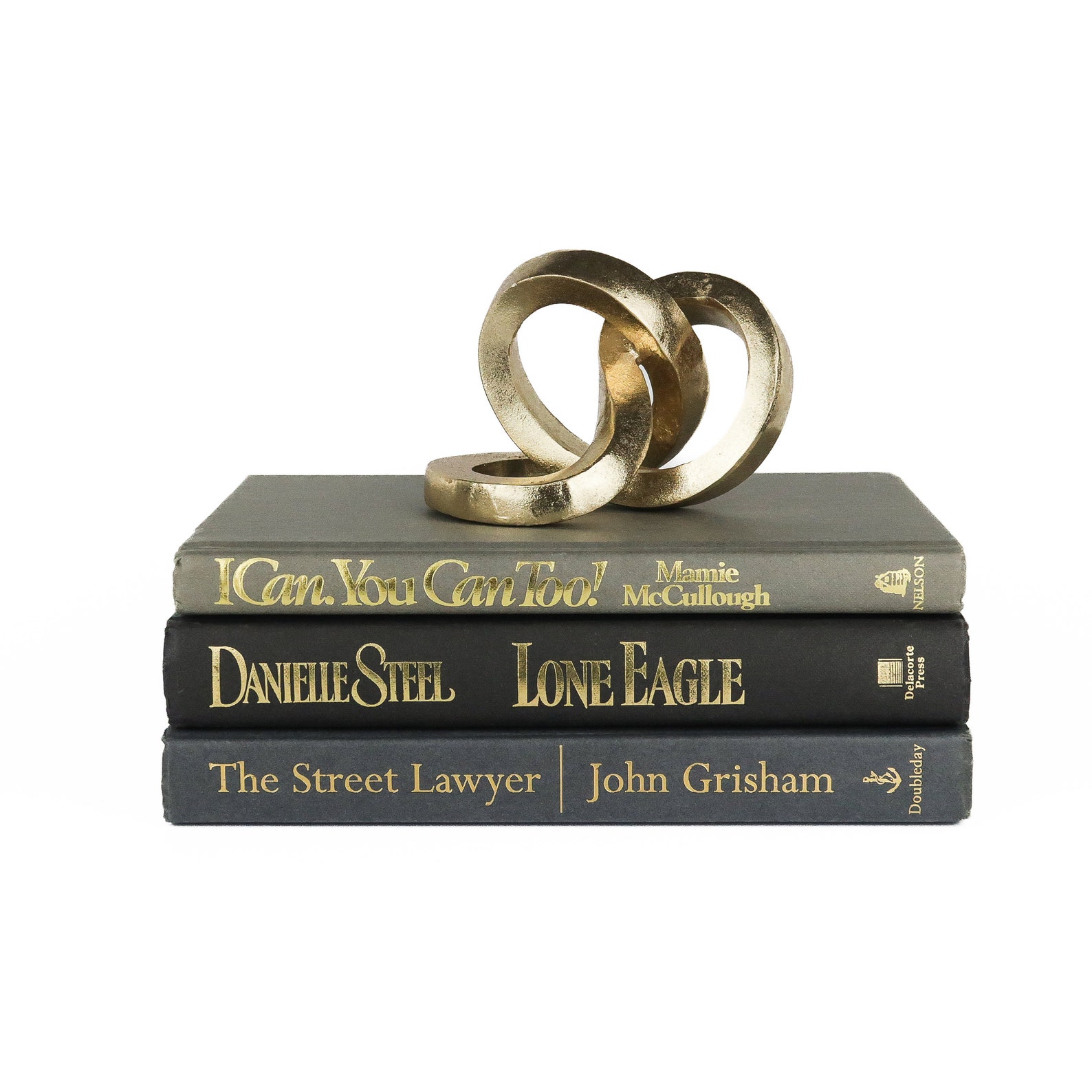 Book Stack of Black Gray Decorative Books Modern Home Decor Books ...