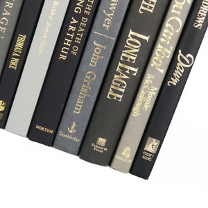Book Stack of Black Gray Decorative Books Modern Home Decor Books ...