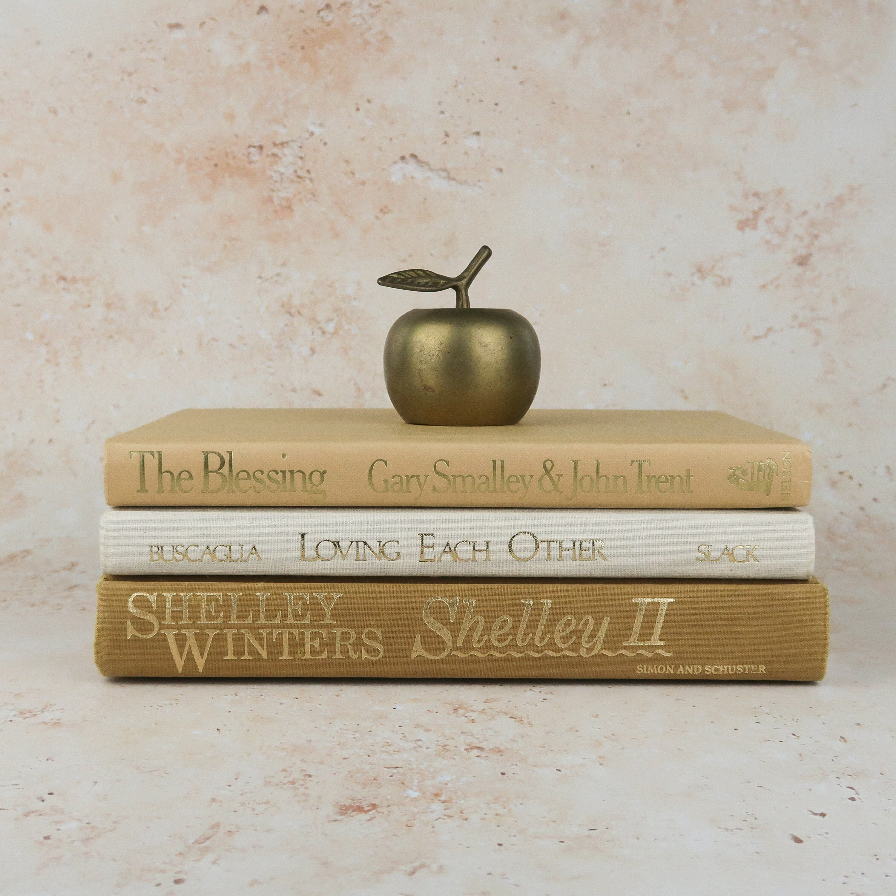 Book Set of Tan Ivory Beige Decorative Book Stacks - Home Decor Books ...