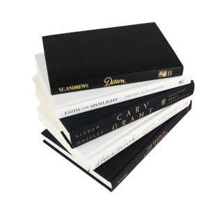 Book Set of Black White Decorative Books Modern Home Decor Books ...