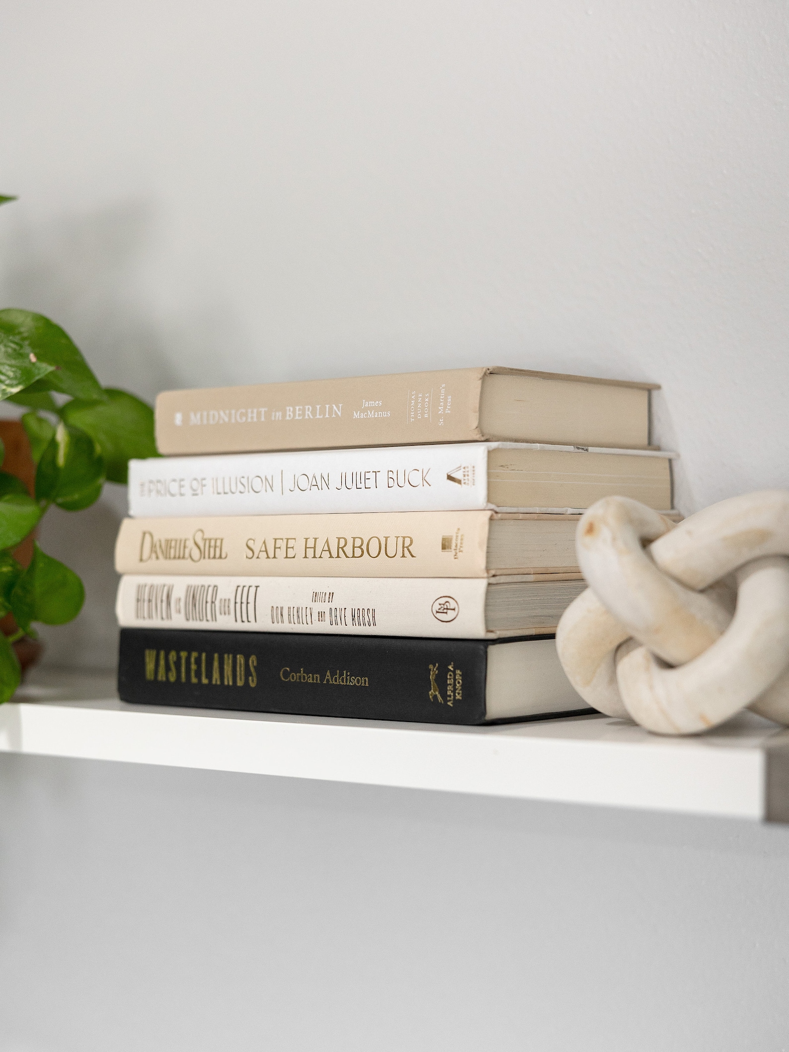 Modern Black White Beige Cream Ivory Decorative Book Stacks Home Decor ...