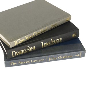 Book Stack of Black Gray Decorative Books Modern Home Decor Books ...