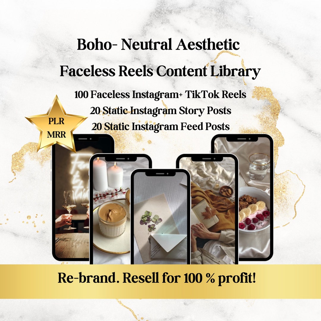 Faceless Reels Content Library W/master Resell Rights (MRR) & Private ...