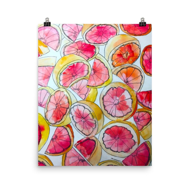 Grapefruit Painting - Etsy