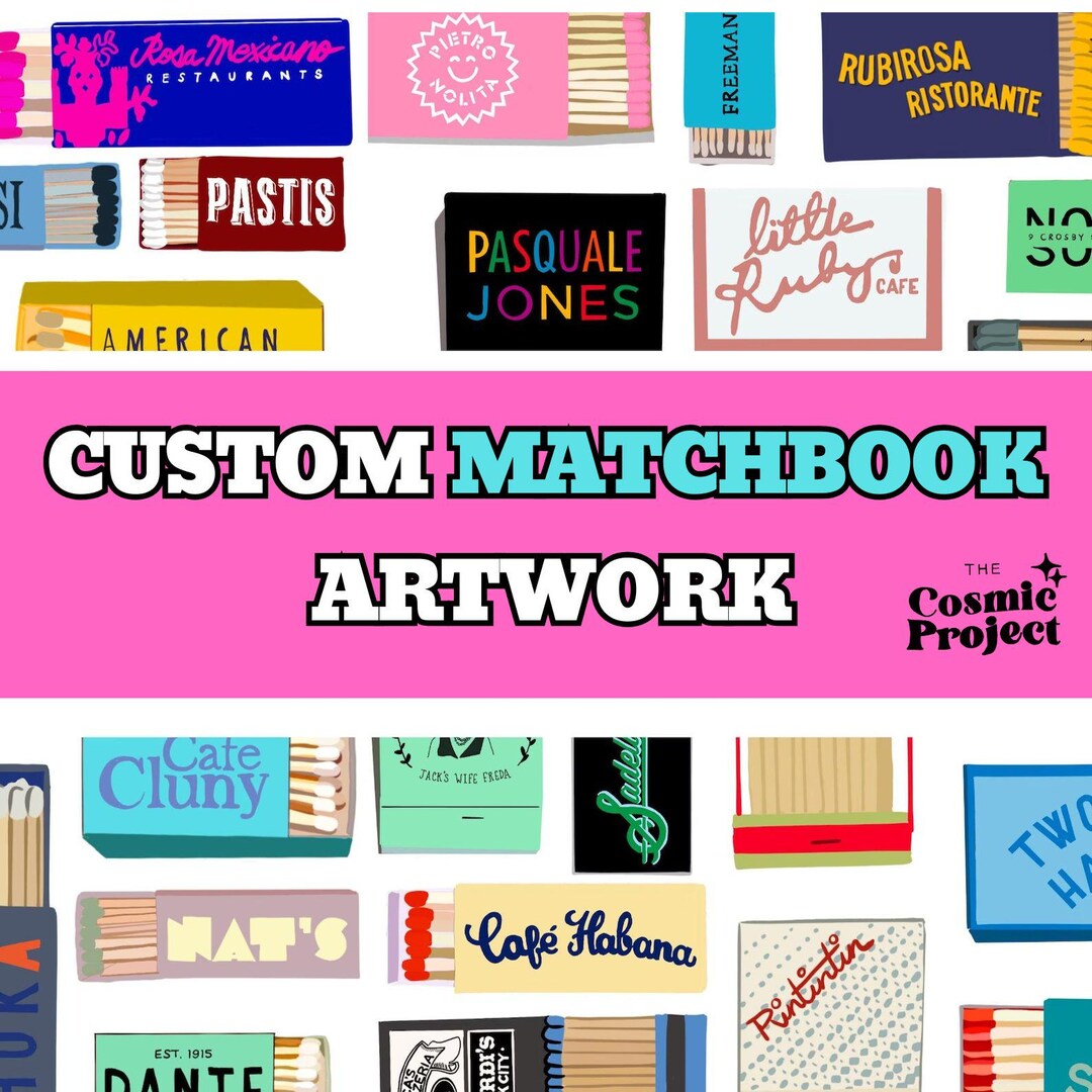 Custom Matchbook Digital Print/ Personalized Restaurant Matchbook ...