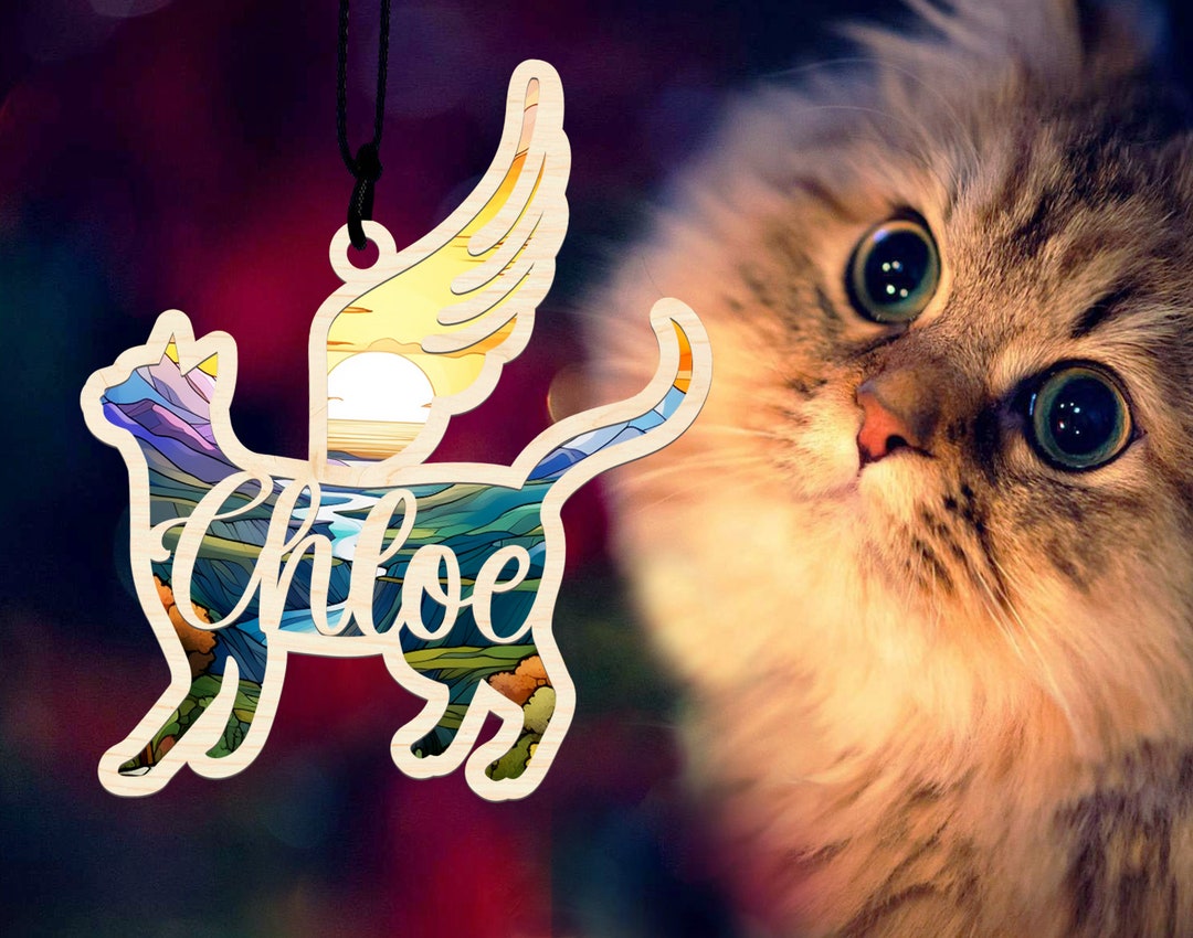 Loss of Pet Sympathy Gift Cat Memorial Suncatcher Loss of Pet Sympathy ...
